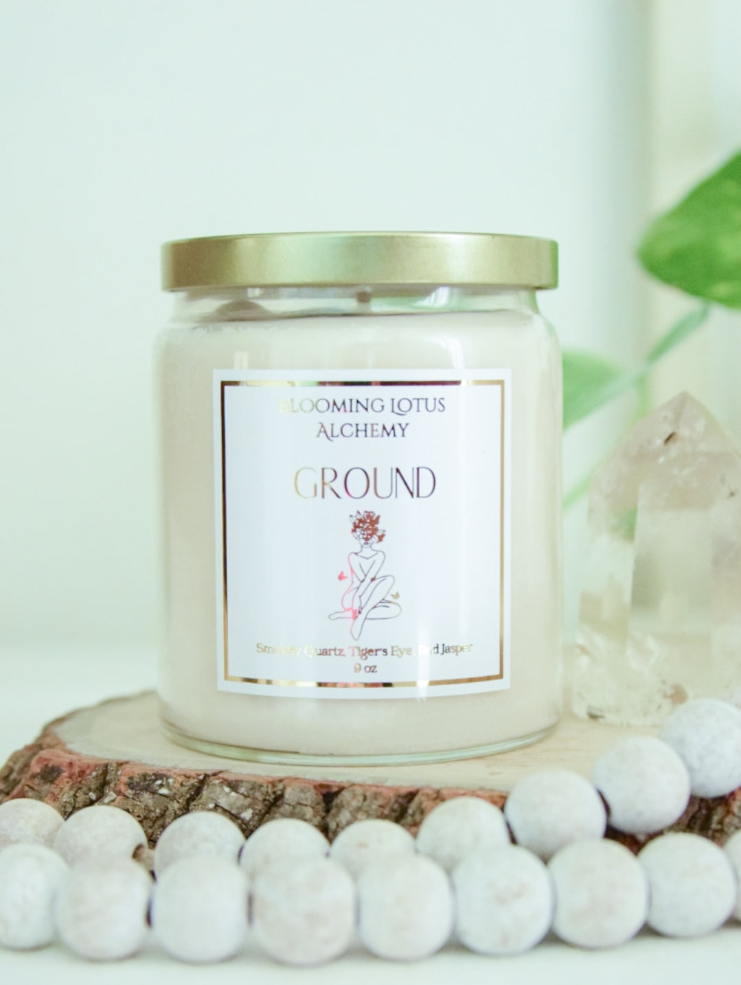 Ground Intention Candle – Blooming Lotus Alchemy