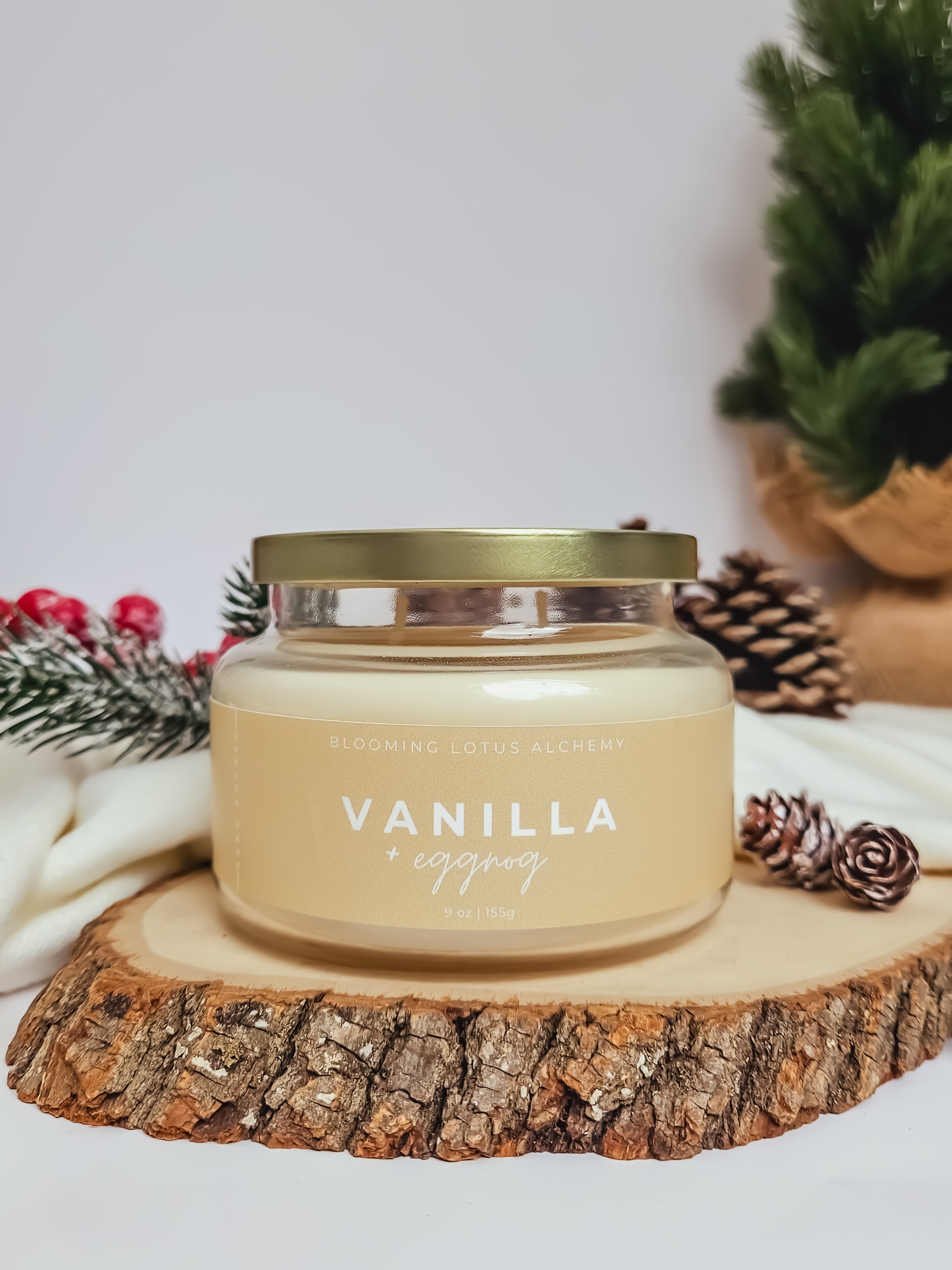 Vanilla Eggnog Candle – Creamy Vanilla, Nutmeg & Holiday Spice | Non ...